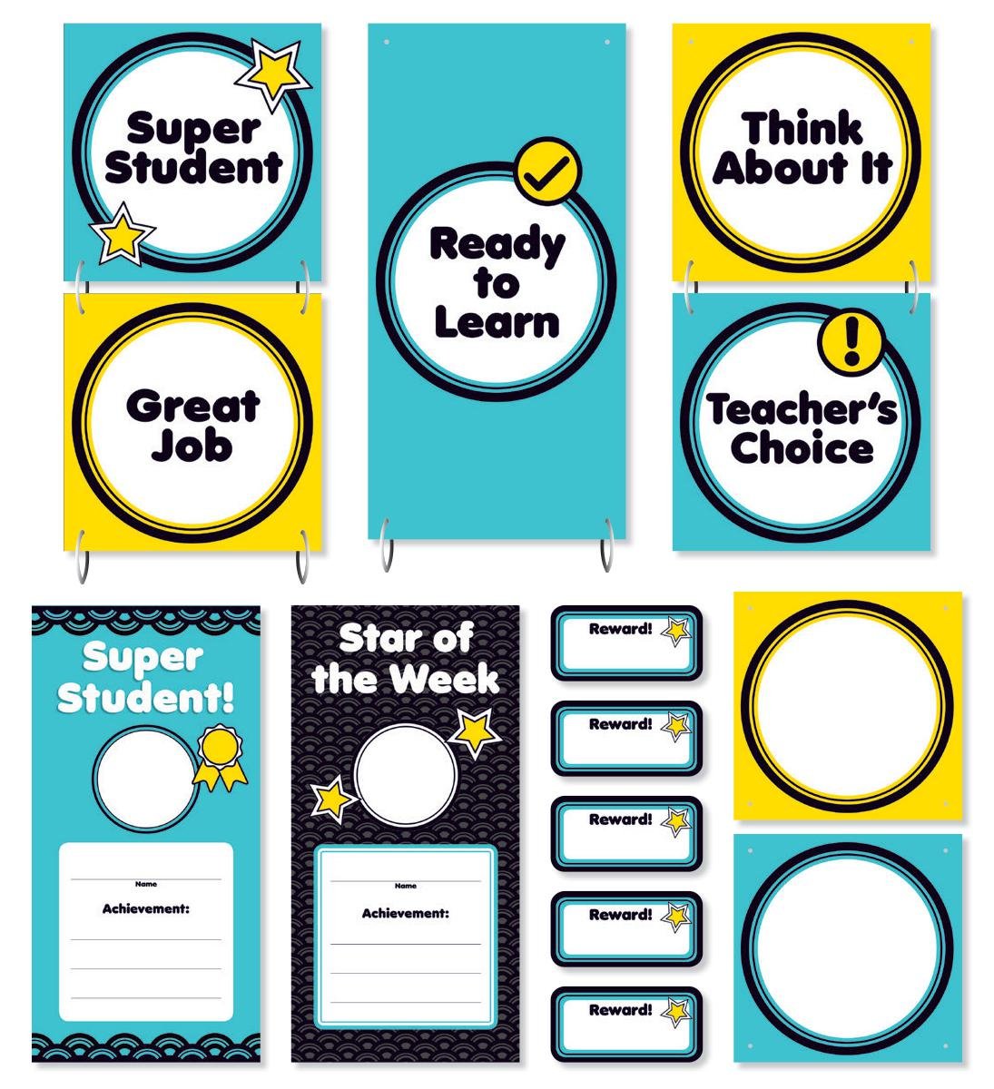 Aqua Oasis Behavior Clip Chart Mini Bulletin Board: Scholastic ...