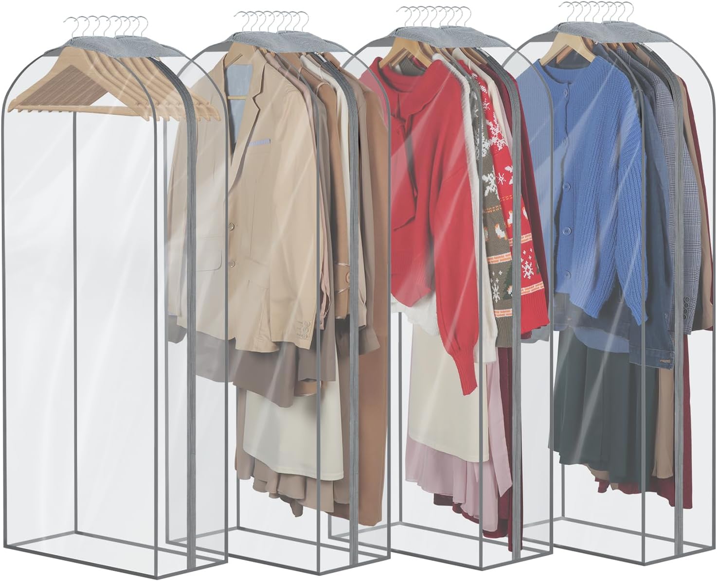 Amazon.com: Zilink 10" All Gusseted Clear Garment Bags for Hanging ...