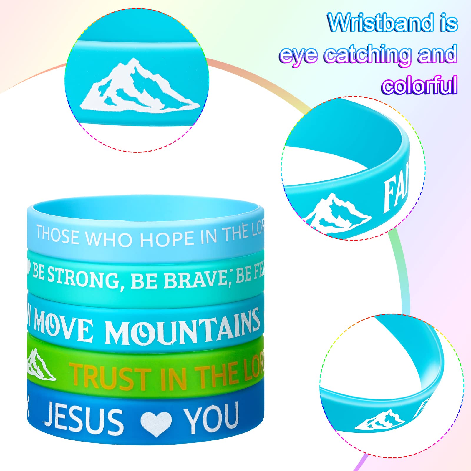 Snapklik.com : Bible Bracelets Rubber Bracelets Spiritual Inspirational ...