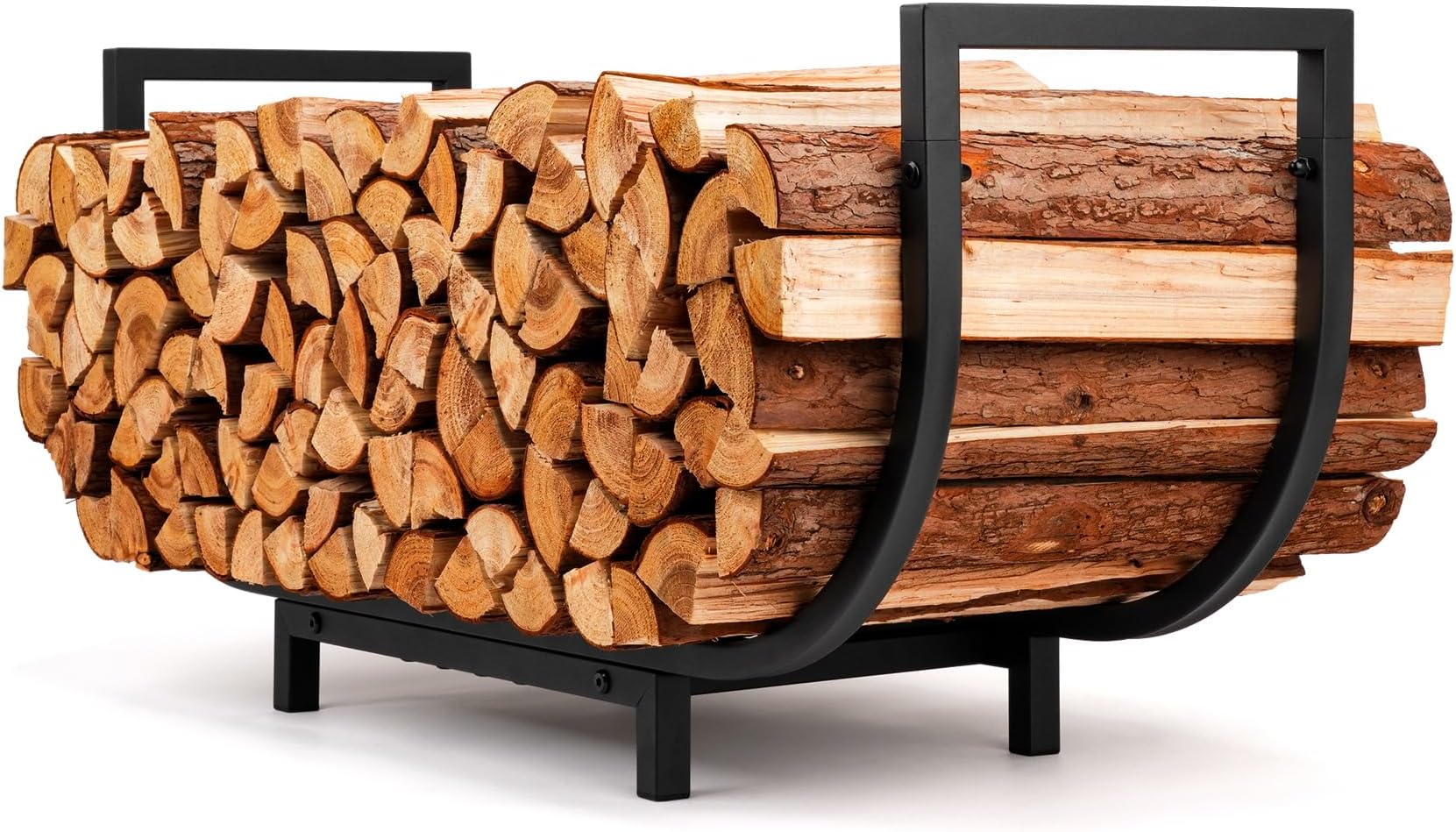 Amazon.com: HIHADUUM Firewood Rack, 34 in Firewood Storage, Firewood ...