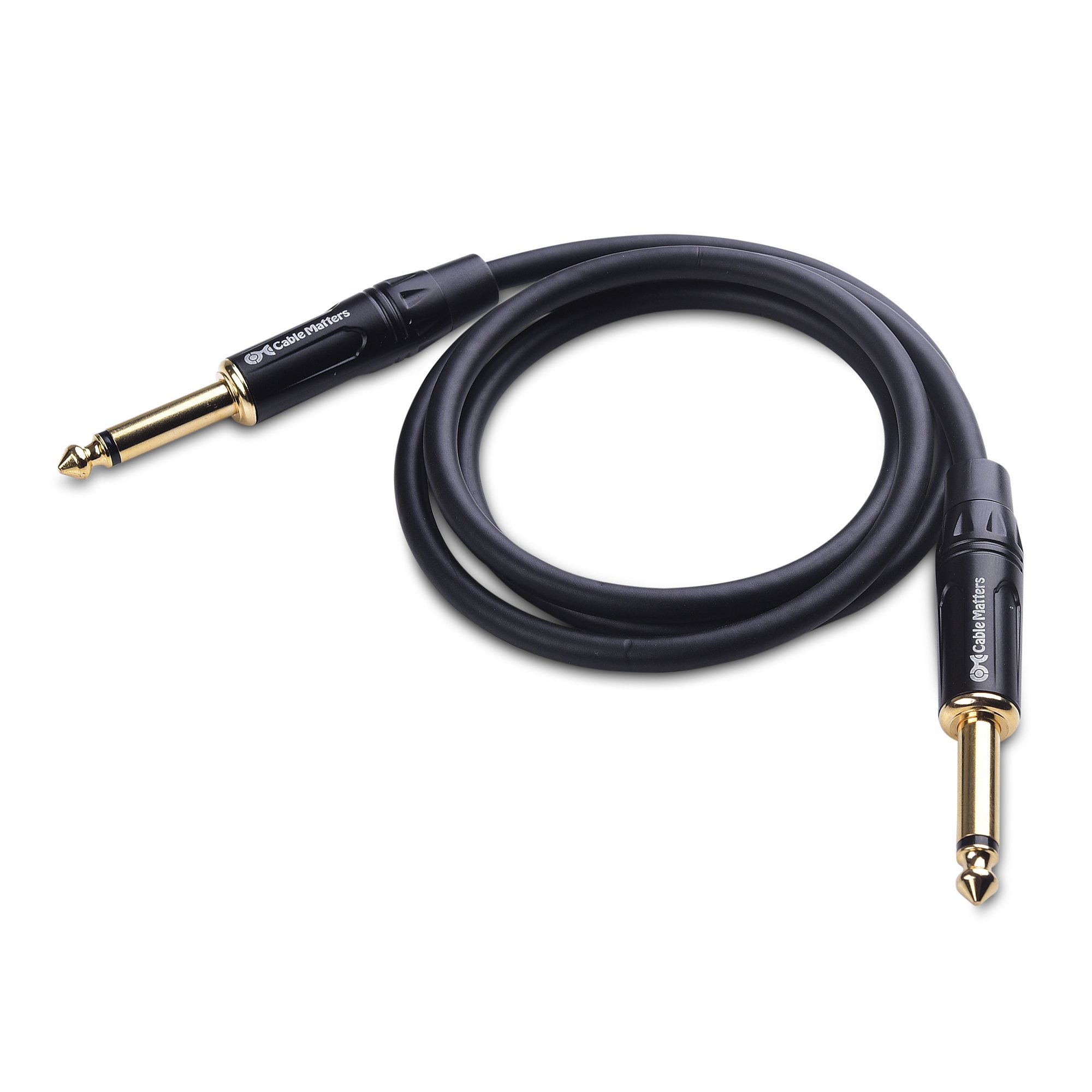 Snapklik.com : Cable Matters 2-Pack 1/4 Inch TS To TS Electric Guitar Cable