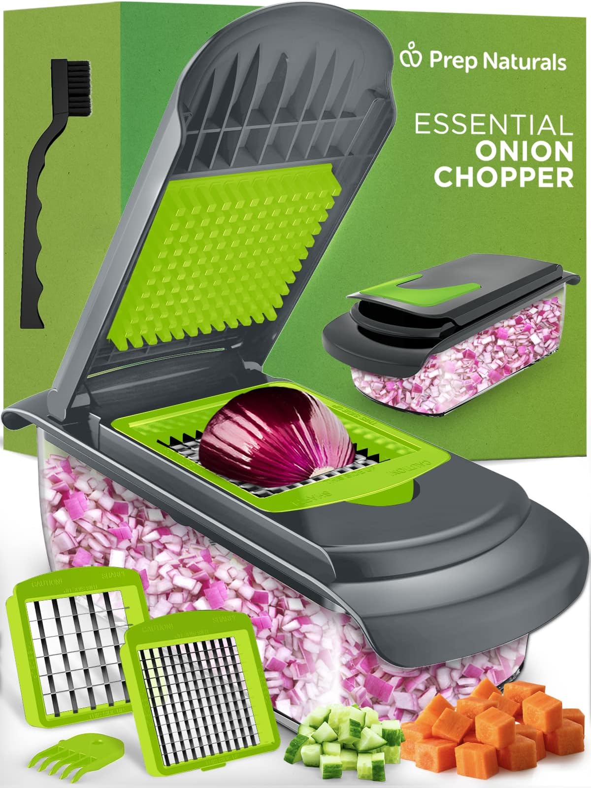 Amazon.com: PrepNaturals Vegetable Chopper with Container, Veggie ...