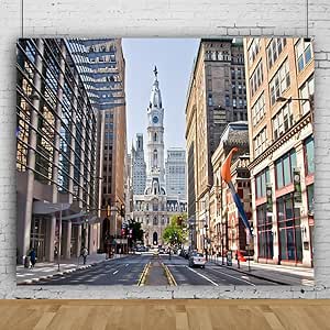 Amazon.com : City Street Landscape Photography Backdrop 10x8ft America ...
