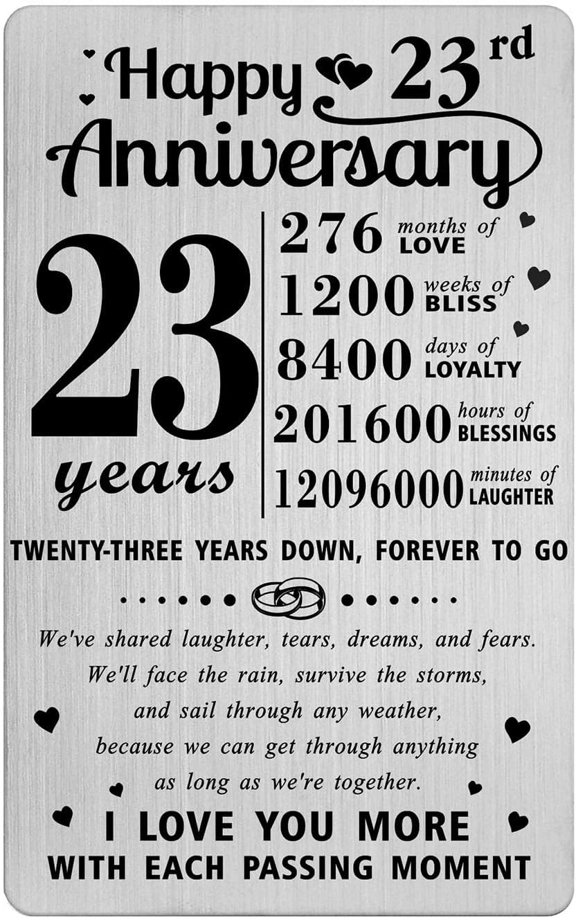 Amazon.com : Richesele 23rd Wedding Anniversary Card - Happy 23 Years ...