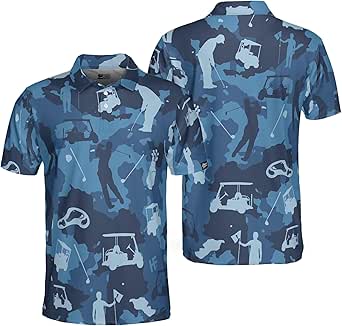Amazon.com: HYPERFAVOR Camo Golf Shirts for Men - Short Sleeve ...