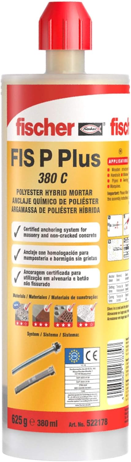 fischer Injection Mortar FIS P Plus 380 C, Polyester Resin, 522178 ...