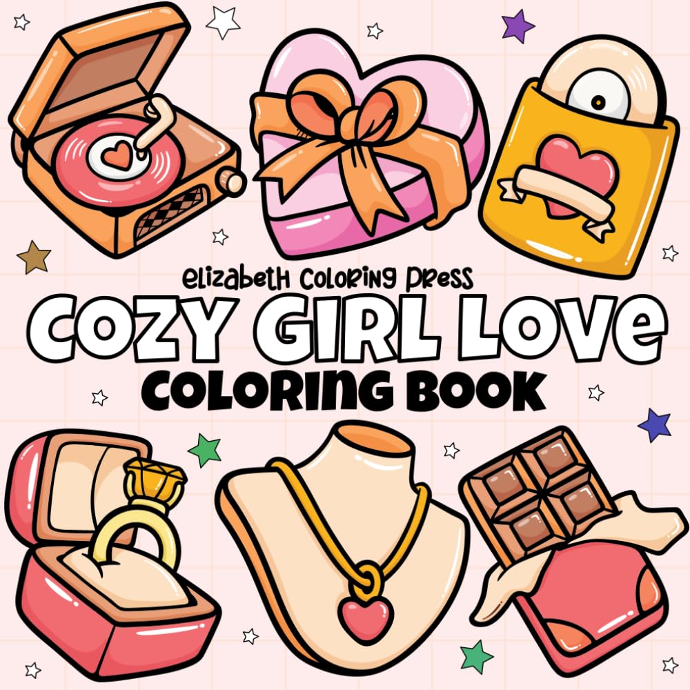 Amazon.com: Cozy Girl Love Coloring Book: Bold and Simple Designs for ...