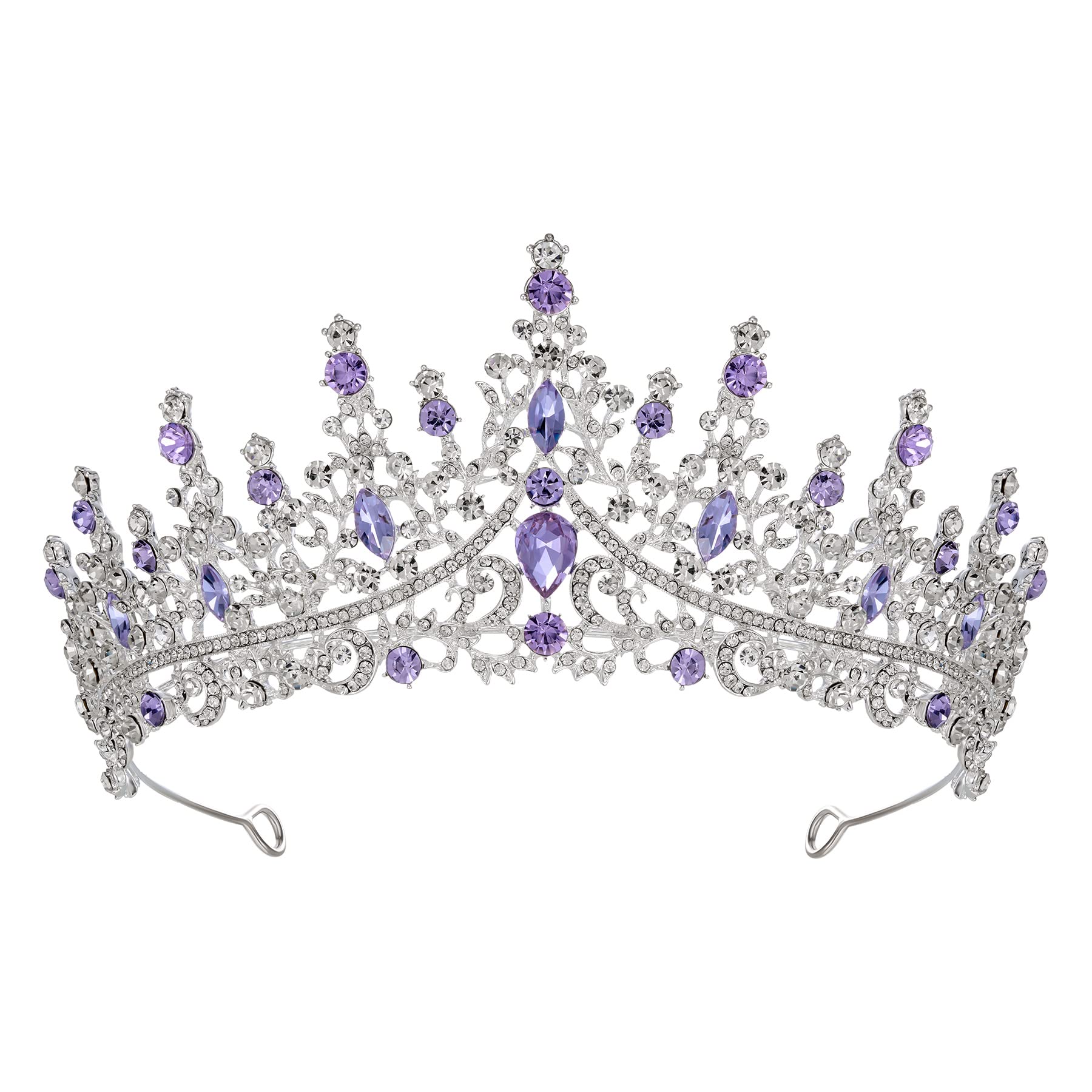 Amazon.com: SWEETV Crystal Wedding Crown for Women Girls, Queen Crown ...