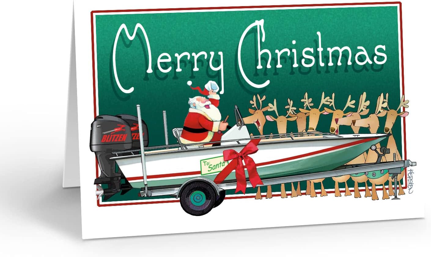 Amazon.com: Stonehouse Collection | Merry Christmas Speedboat | 18 ...