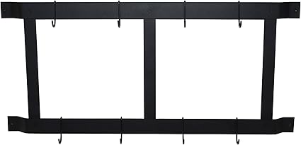 Amazon.com: Rogar 1910 Ultimate Wall Mounted Pot Rack in Black : Home ...