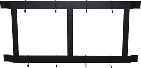 Amazon.com: Rogar 1910 Ultimate Wall Mounted Pot Rack in Black : Home ...