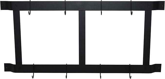 Amazon.com: Rogar 1910 Ultimate Wall Mounted Pot Rack in Black : Home ...