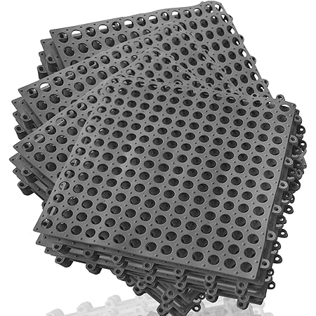 Amazon.com: Dri-Dek 1'x1' Interlocking Tiles - Flexible Patio, Porch ...