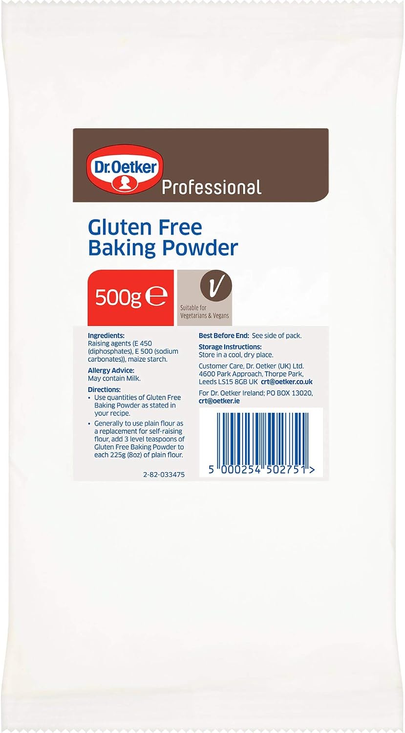 Dr Oetker Professional Baking Powder Gluten Free - 500g (Single ...