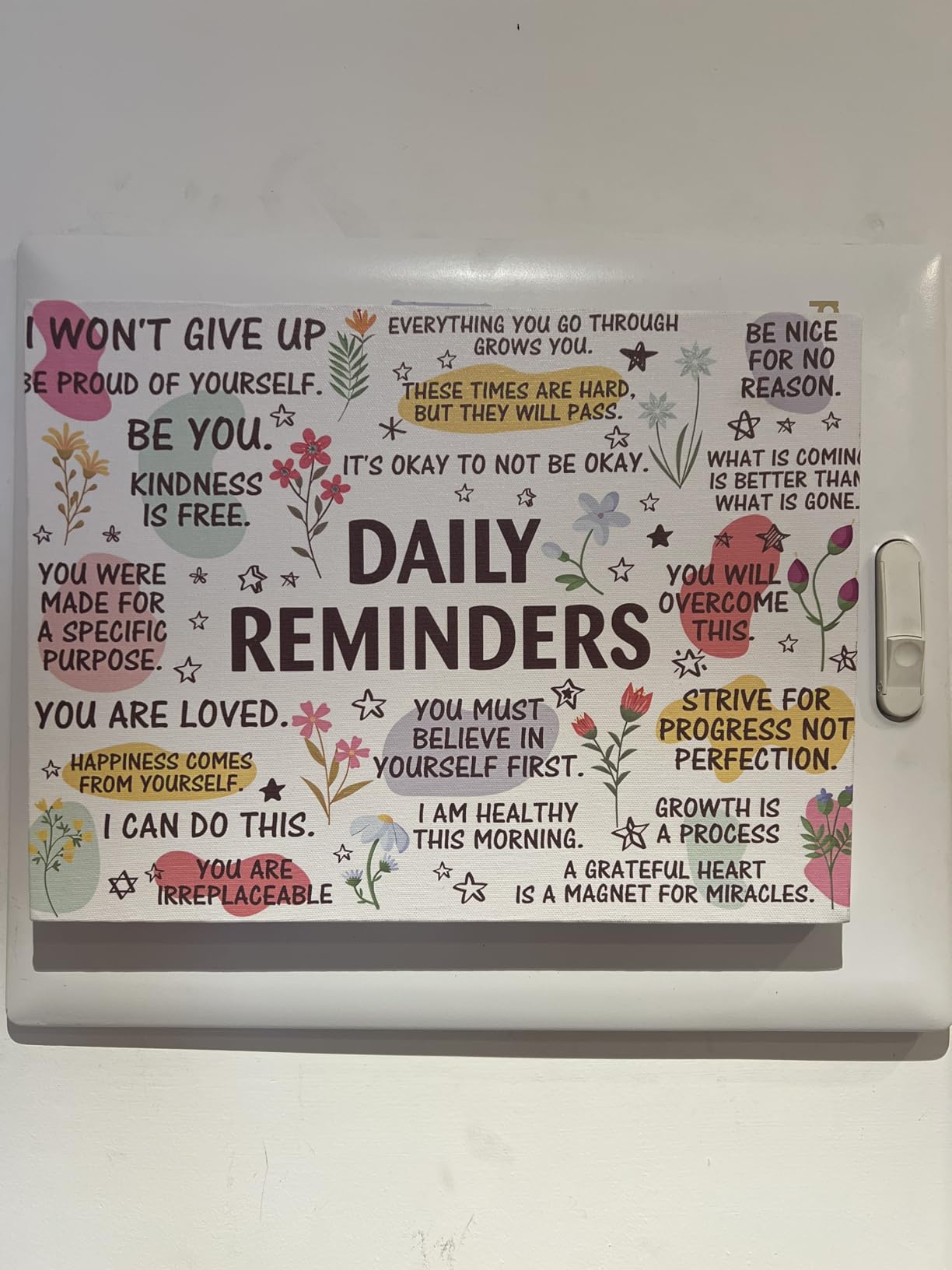 Hijie Inspirational Daily Reminders Poster Canvas Wall Art for Office ...