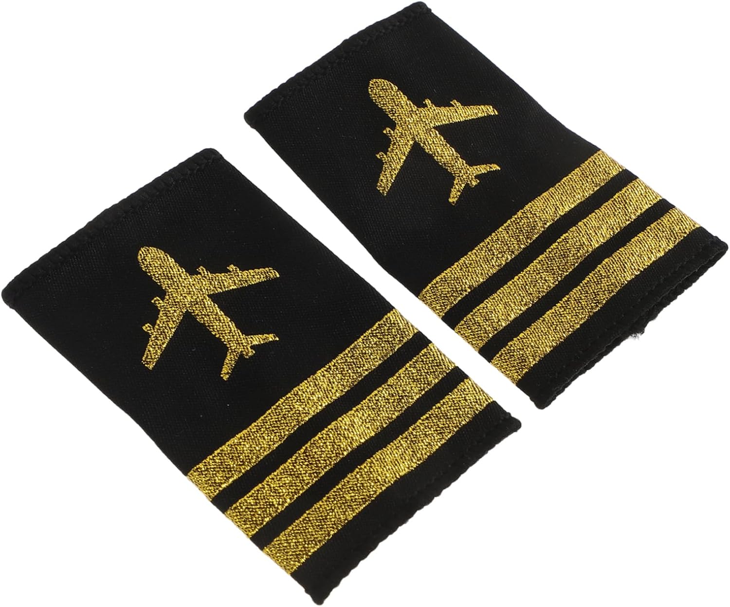 Amazon.com: VICASKY 2pcs Uniform Bars Airline Pilot Epaulets Three Bars ...