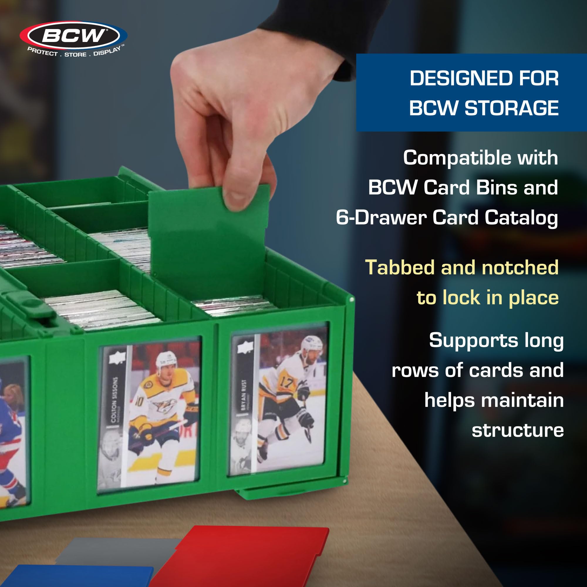 Snapklik.com : BCW Collectible Card Bin Partitions -Gray Dividers For ...