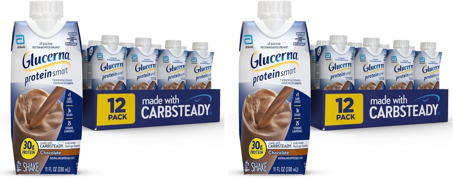 Amazon.com: Glucerna Protein Smart Nutritional Shake, Diabetic Protein ...