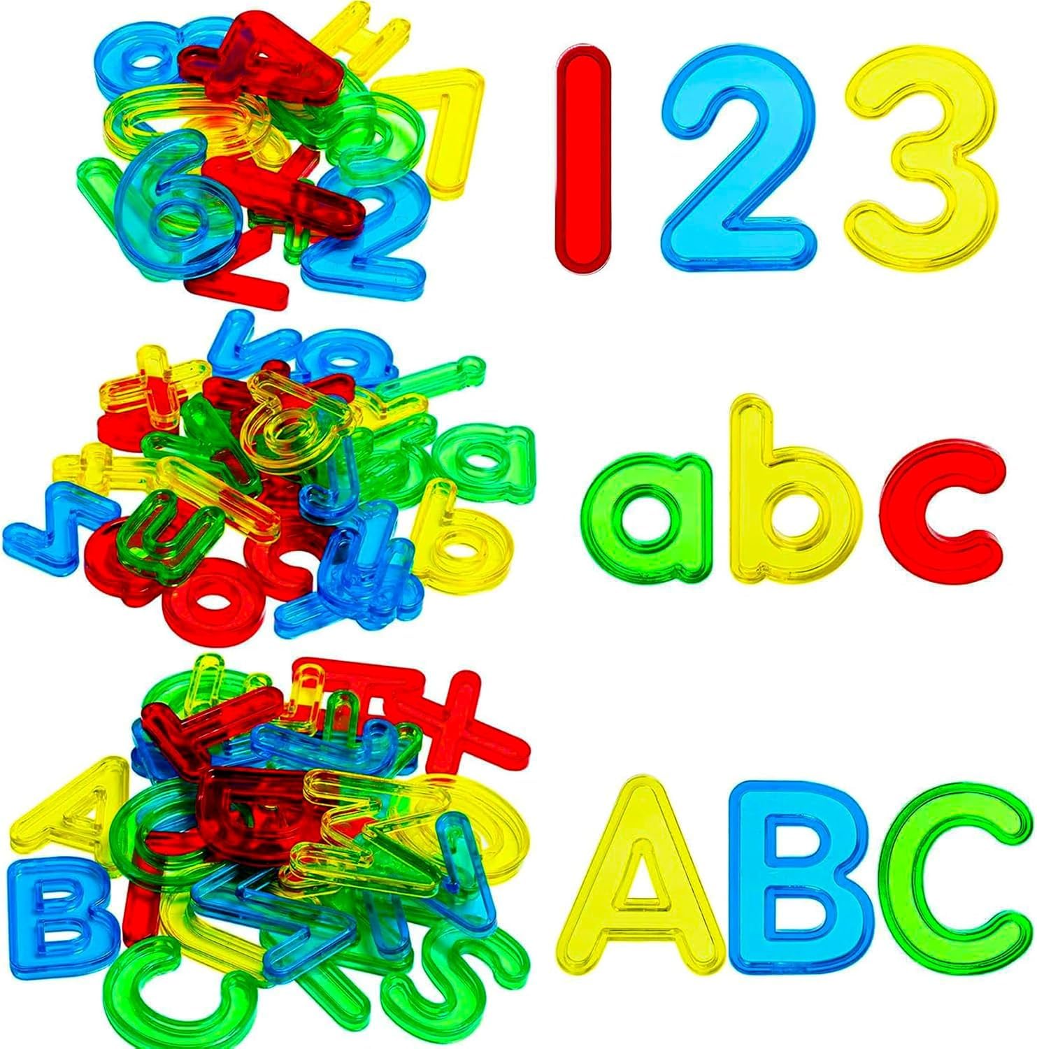 GW Box 67Pcs Plastic Practice Set Transparent Letters Educational ...