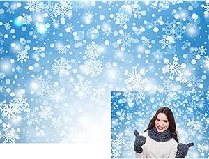 Amazon.com : OERJU 8x6ft Falling Snowflake Backdrop Winter Wonderland ...