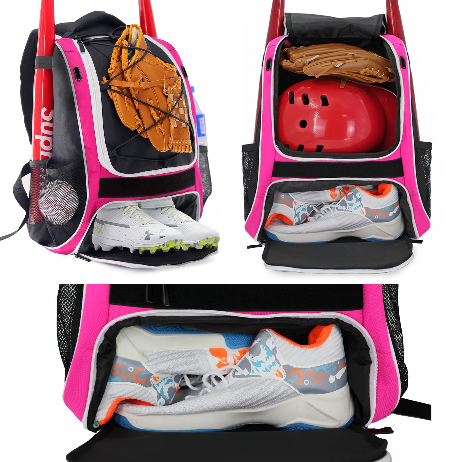 Snapklik.com : WOLT Youth Baseball Backpack Bag For Baseball, Softball ...