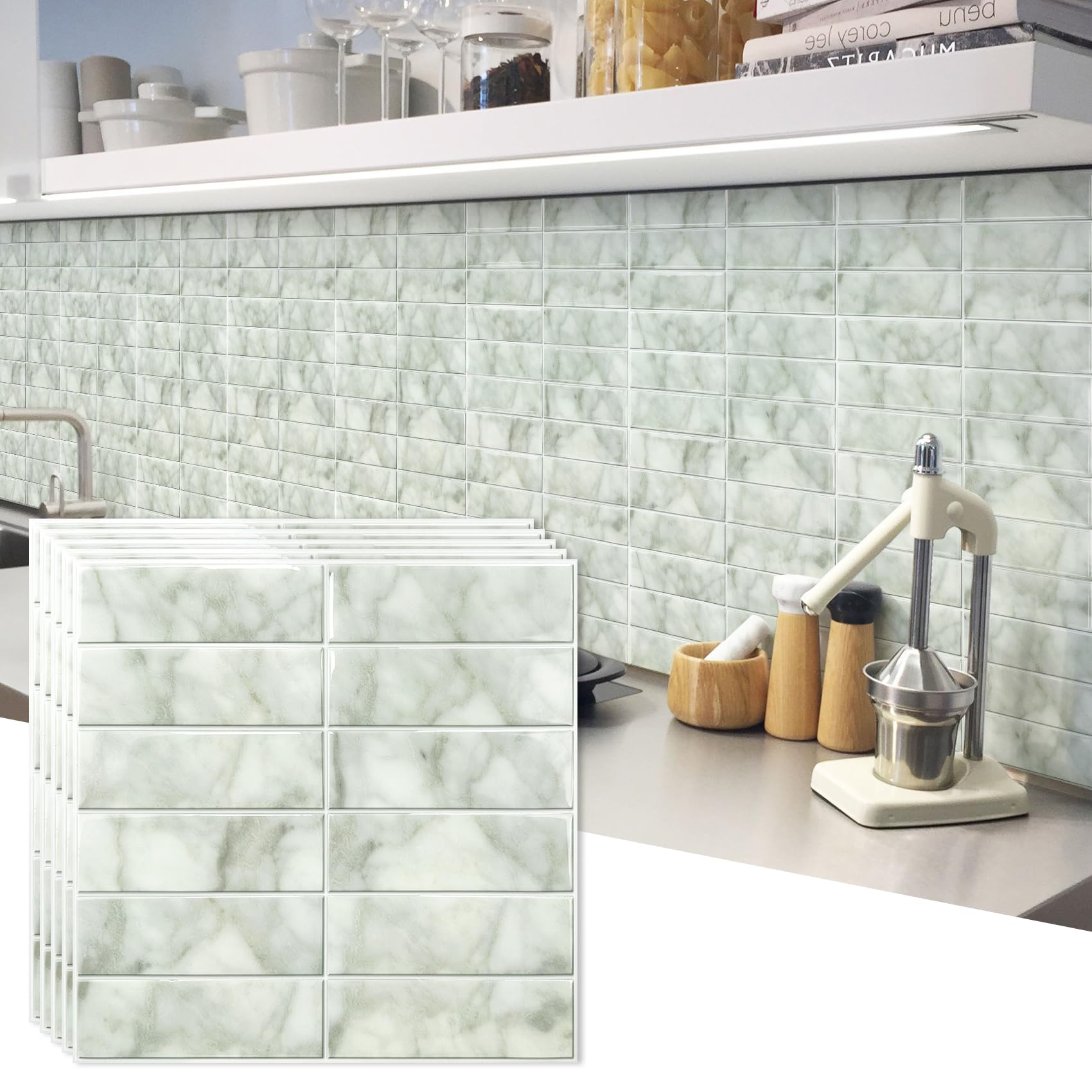 Snapklik.com : STICKGOO 10-Sheet Peel And Stick Backsplash Tiles, 12"12 ...