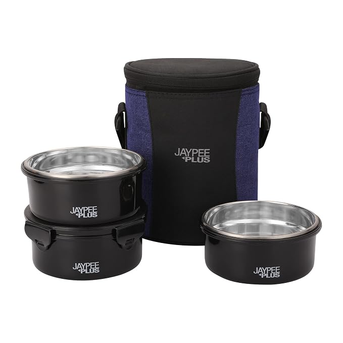 Buy Jaypee Plus Microplus 400 ml Each Stainless Steel Office Lunch Box ...