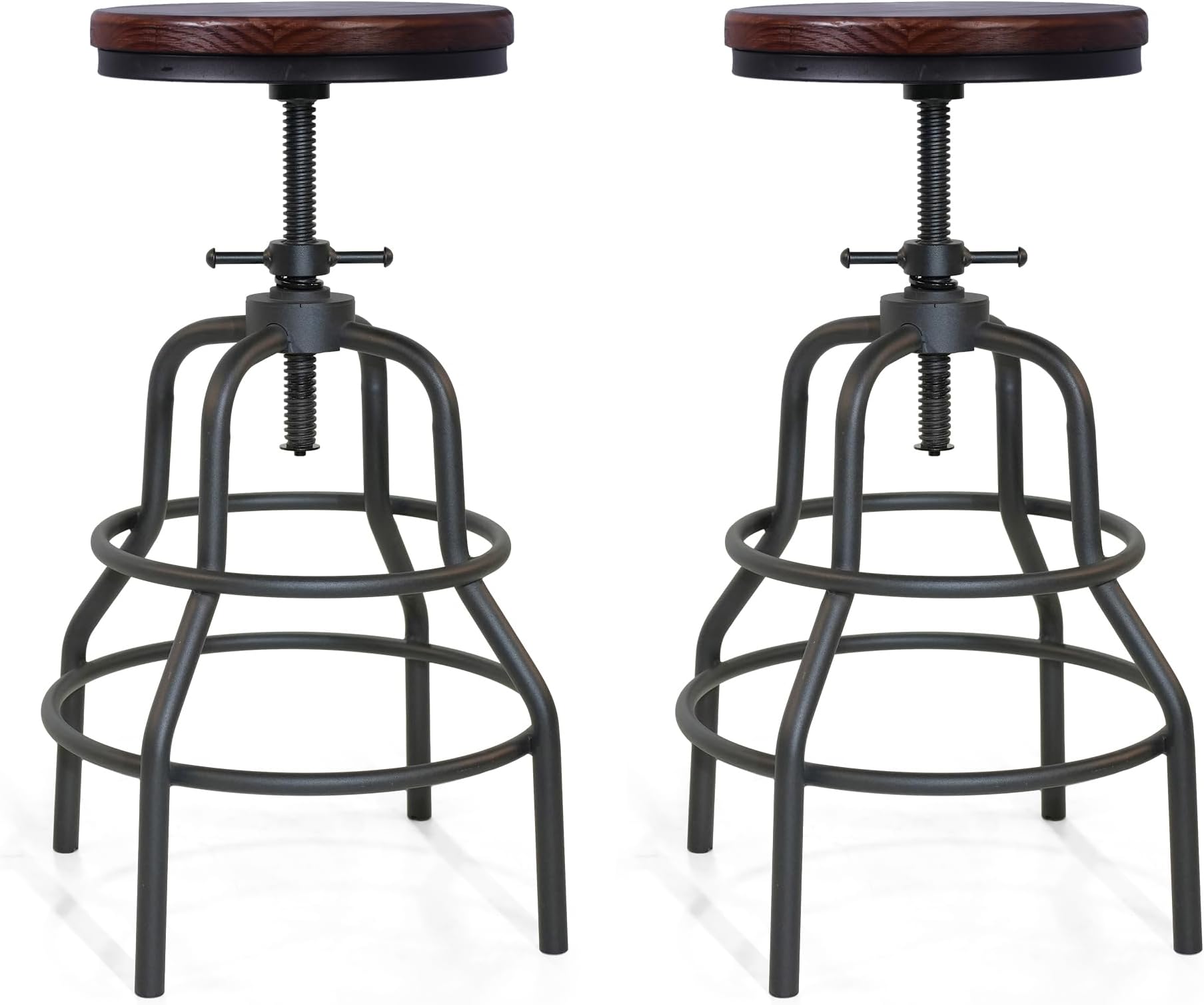 Amazon.com: LOKKHAN Vintage Industrial Bar Stool-Rustic Swivel Bar ...