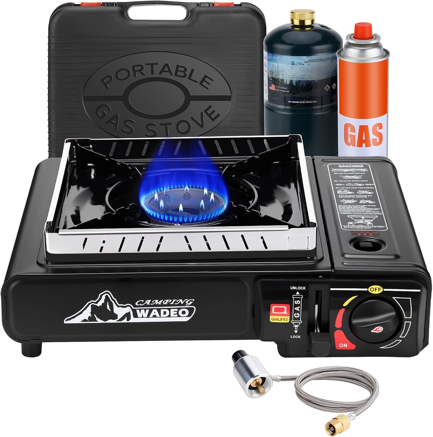 Amazon.com: WADEO Dual Fuel Portable Camping Stove with Propane ...
