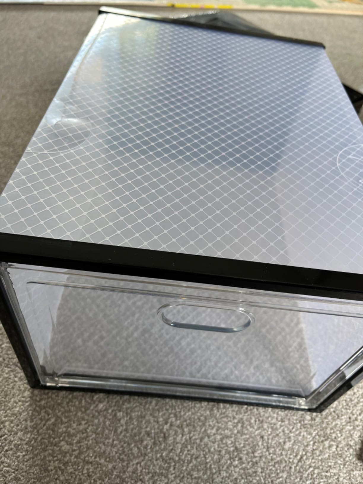 JOISCOPE Shoe Box, 12 Packs Clear Transparent Shoe Storage Boxes Hard ...