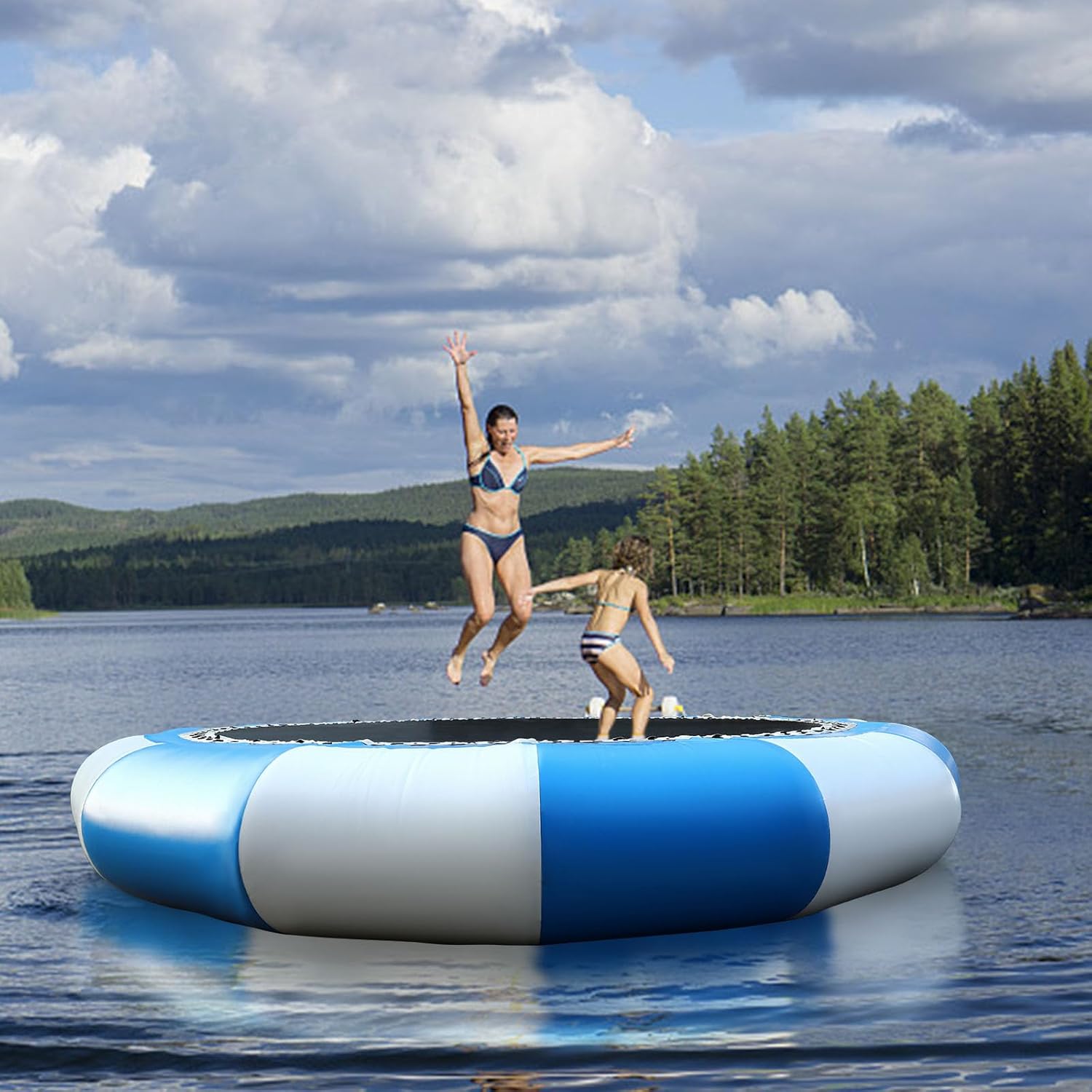 Amazon.com : 16.40ft Inflatable Water Trampoline, Inflatable Dock ...