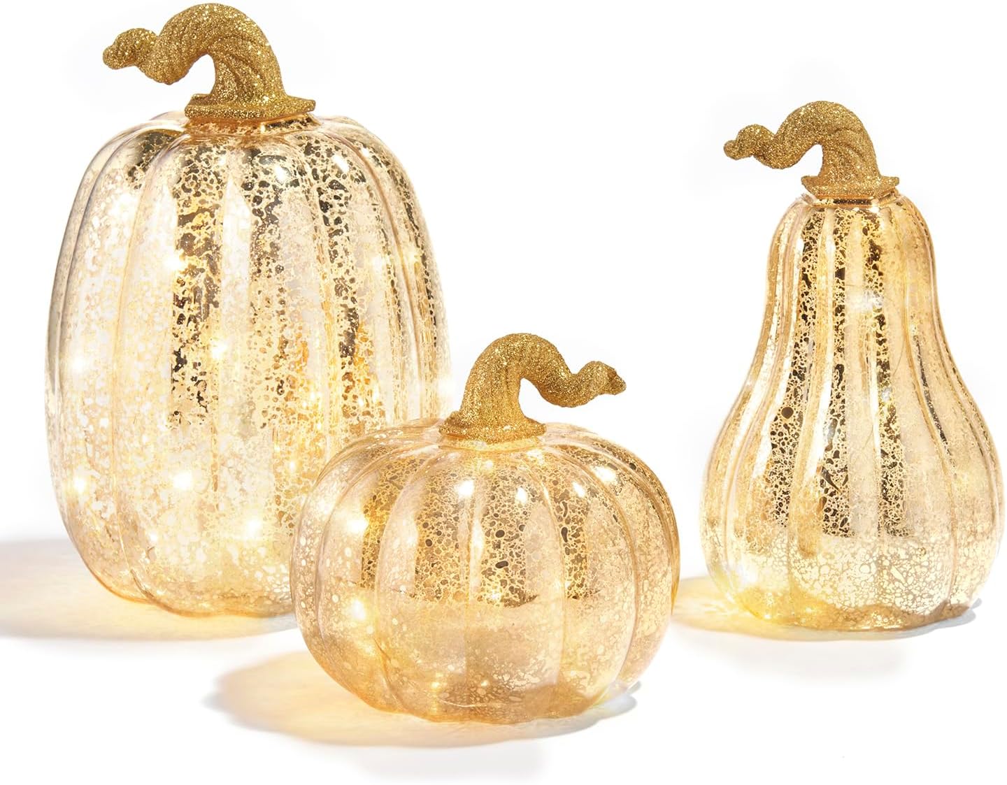 Amazon.com: ledmomo Glass Pumpkin Light Pumpkin Glass Lights Halloween ...