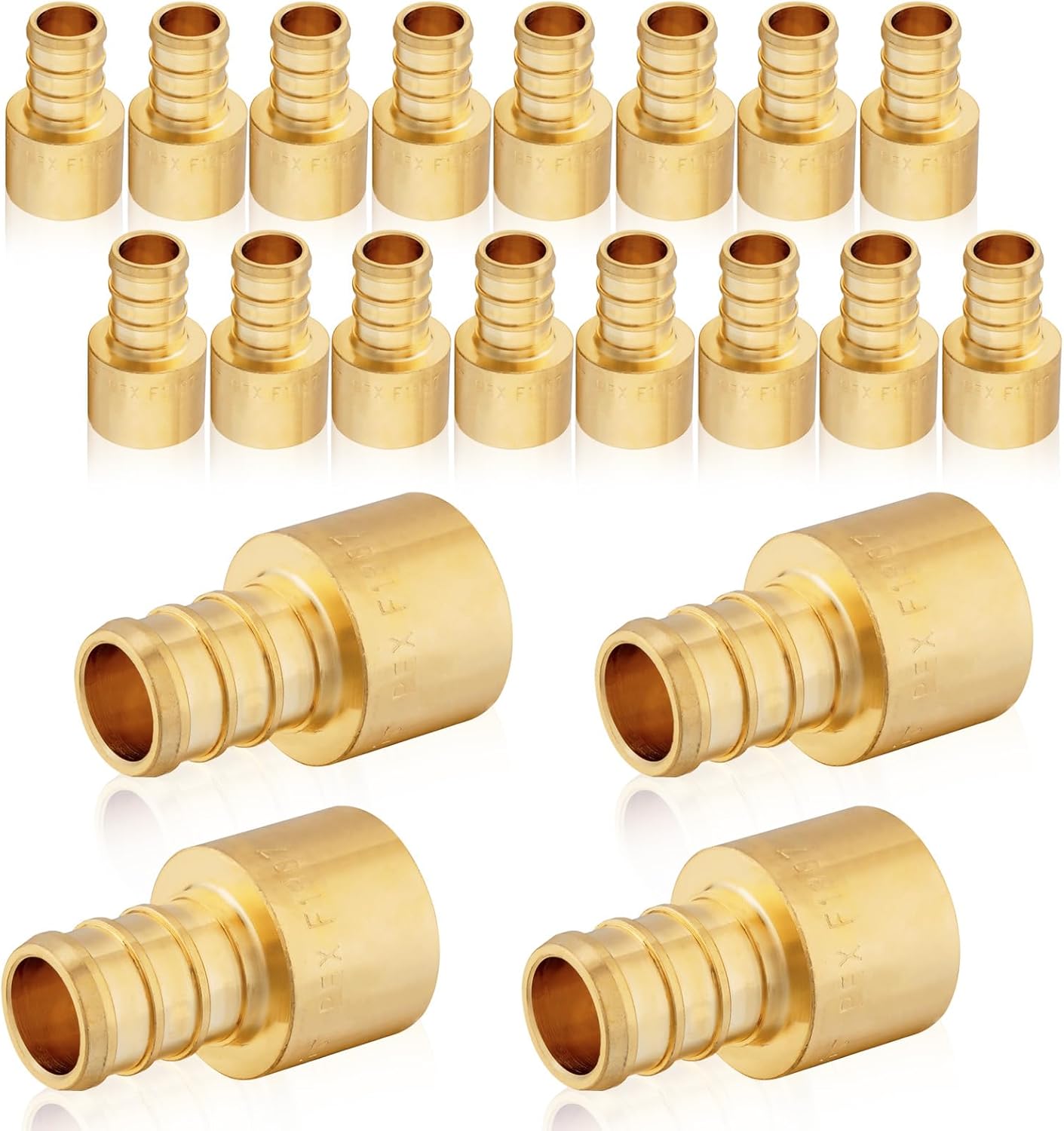 Amazon.com: 20-Pack HeSun PEX Fittings, 1/2" PEX x 1/2" Female Sweat ...