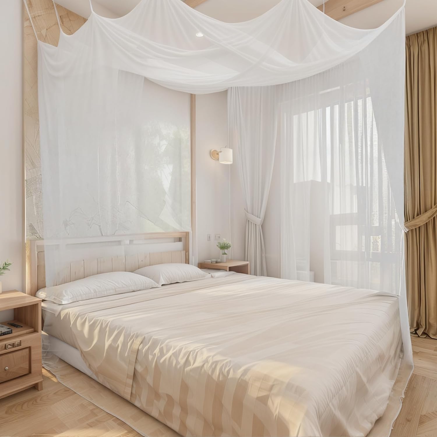 Amazon.com: Daksha White Fully-Enclosed Mosquito Net for Bed, No ...