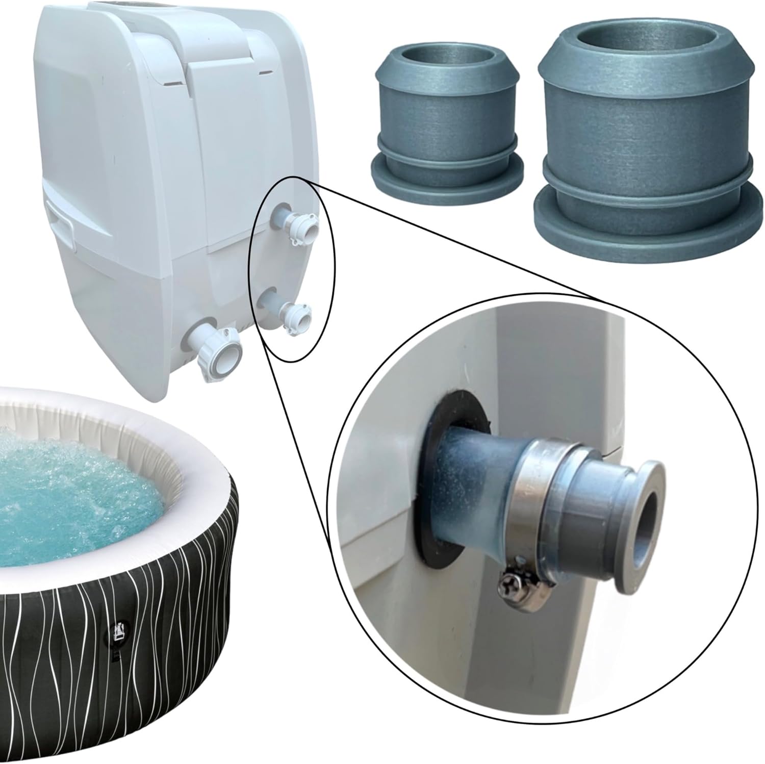Amazon.com: Bestway Lay Z Spa Compatible B & C Pipe Inserts ...