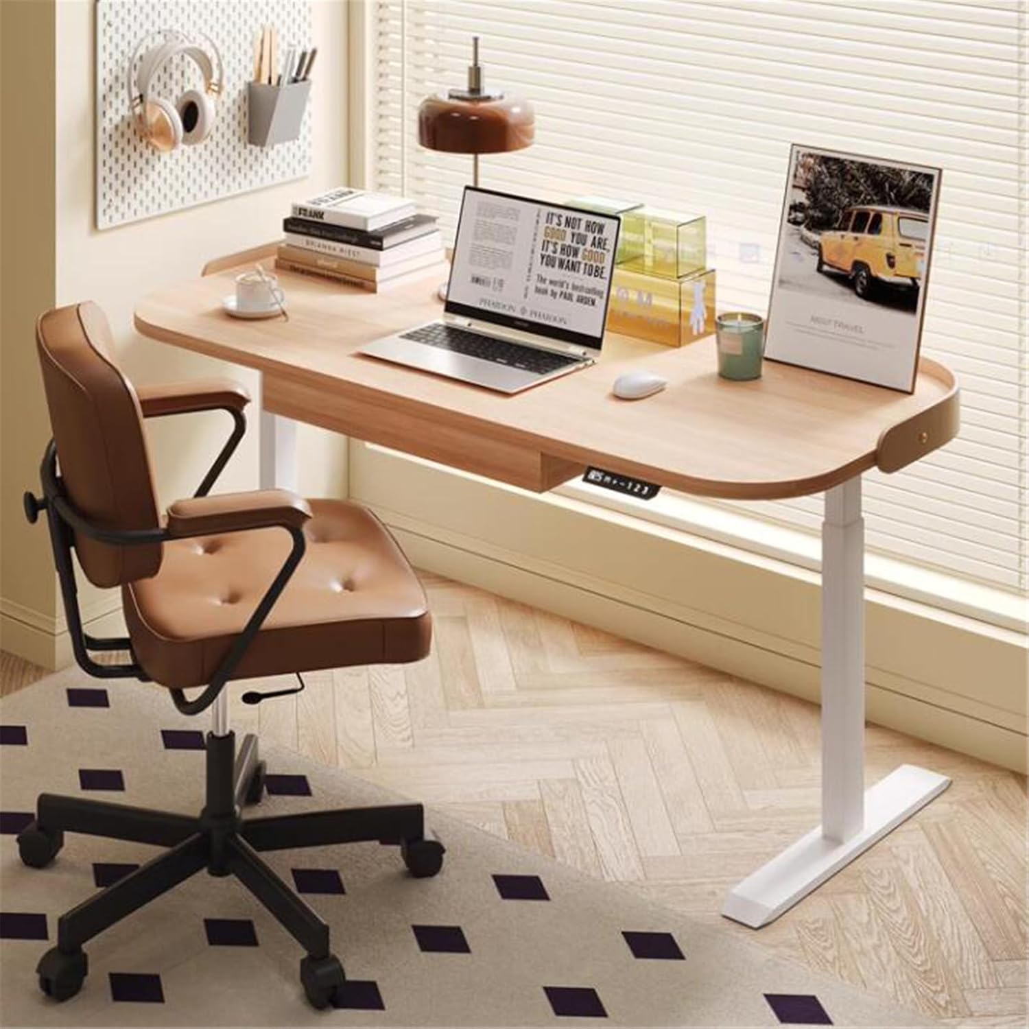 Amazon.com: KJLYLPP Electric Standing Desk Adjustable Height,Rising ...