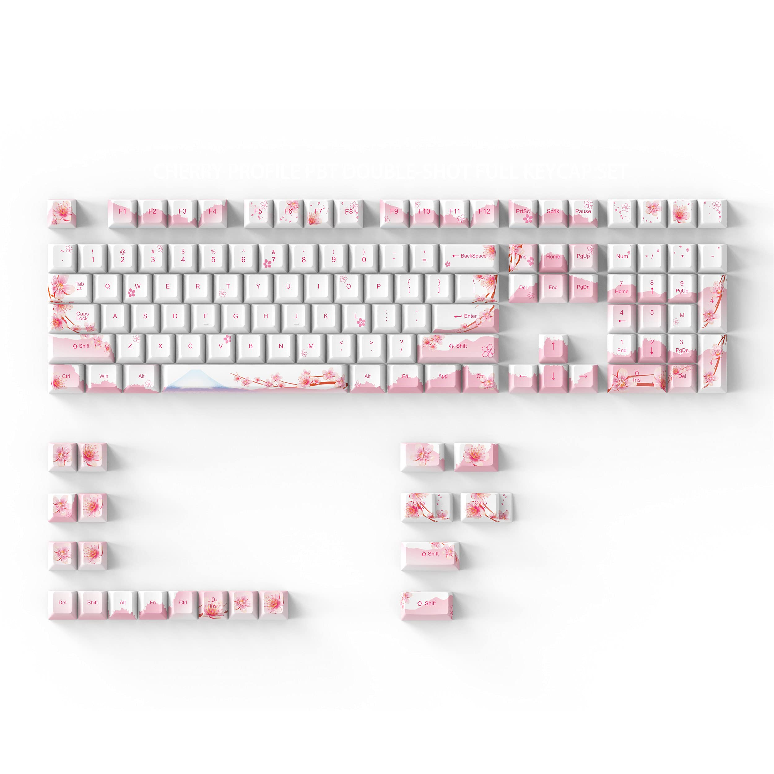 Buy DAGK Fuji Sakura PBT Keycaps Set for MX Switches Mechanical ...