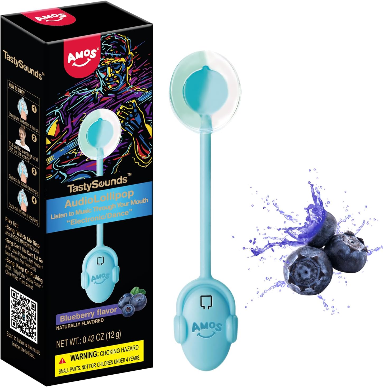 Amazon.com : Amos Music Lollipop Candy, Audio Singing Lollipop ...