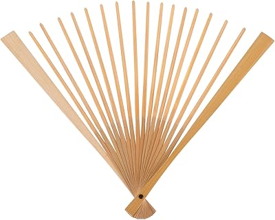 Amazon.com: HOLIDYOYO Folding Fan Frame, Wood Foldable Fan Ribs DIY ...