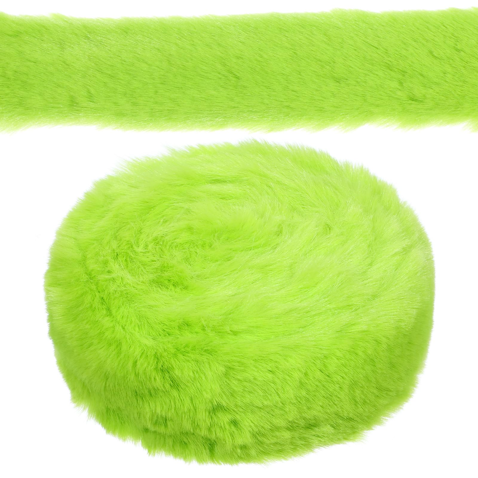 Amazon.com: Green Fur Fabric Trim, Green Faux Fur Strip Roll 3 Yards ...