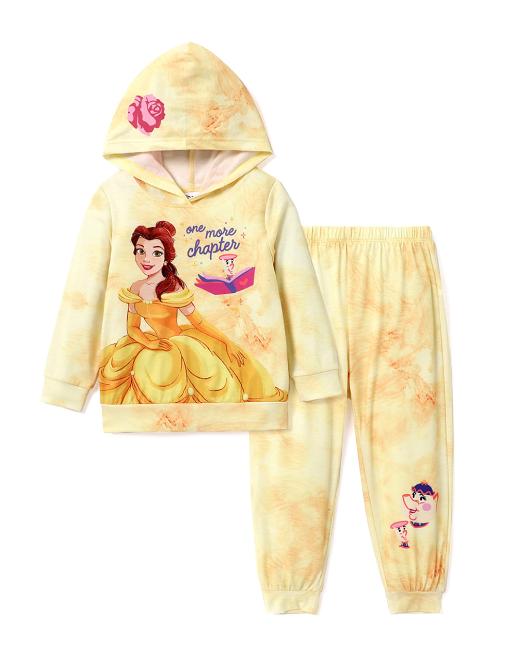 Amazon.com: Disney Princess Toddler Girl Outfit Long Sleeve Hoodies and ...