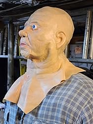 Amazon.com: Old Man Mask Realistic Bald Man Mask Wrinkle Full Head Mask ...