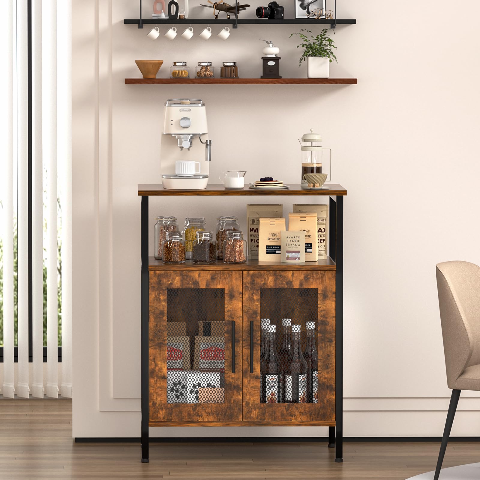 Buy X-cosrackCoffee Bar Station, 3-Tier Small Coffee Stand Station with ...