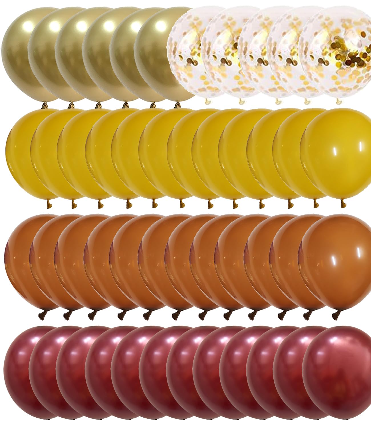 Amazon.com: Fall Harvest Color Balloons - Yellow Orange Burgundy Gold ...