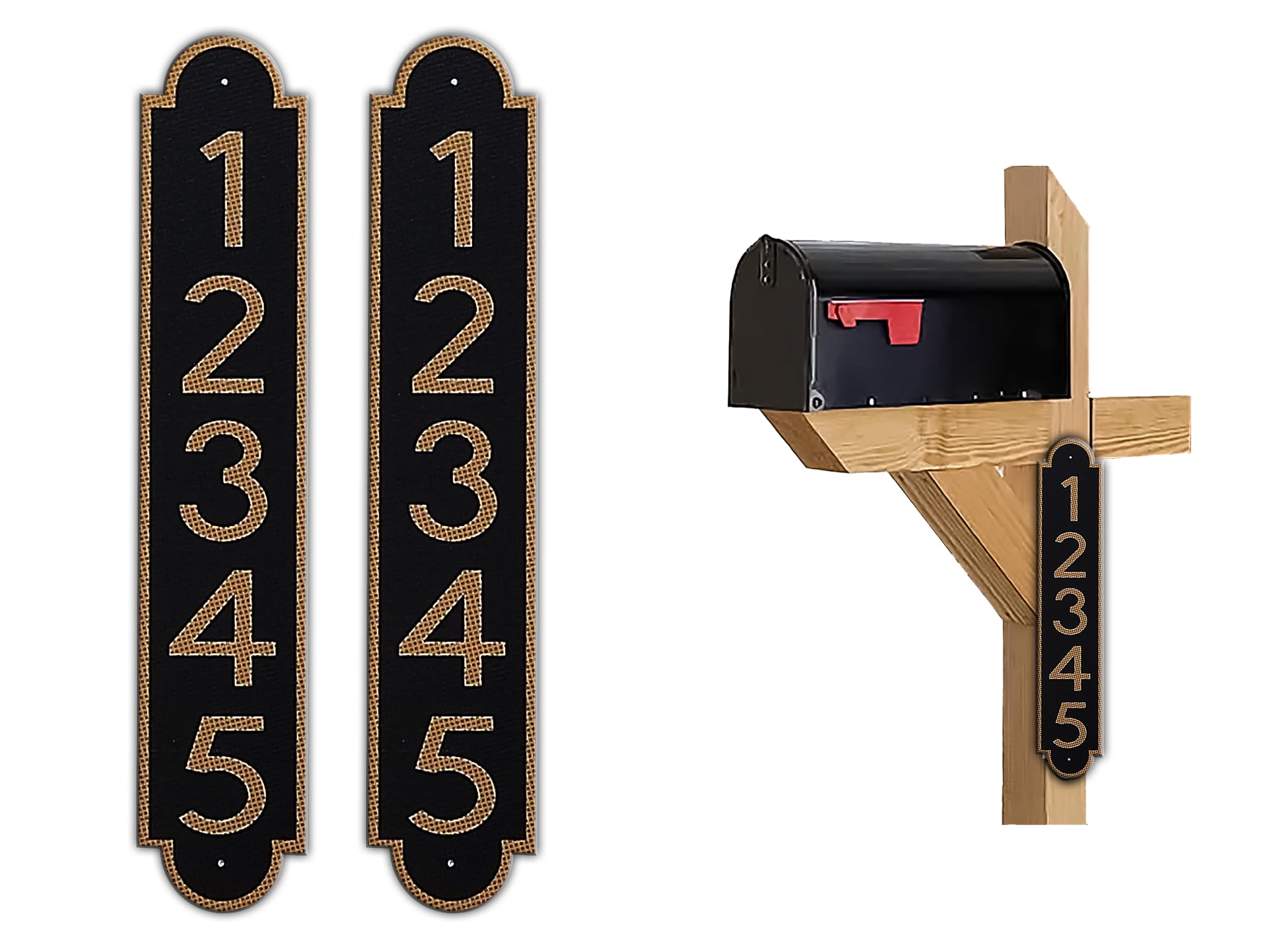 Amazon.com: Curb N Sign Mailbox Numbers Plaques - Made of Aluminum ...