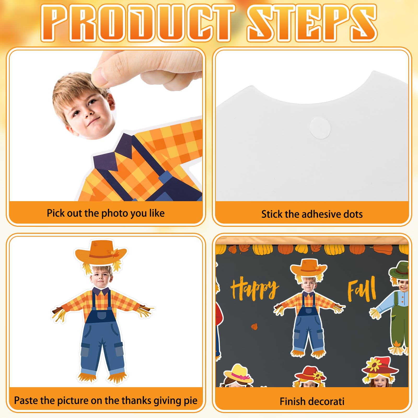 Snapklik.com : Ctosree 48 Pcs Fall Scarecrow Bulletin Board Photo ...