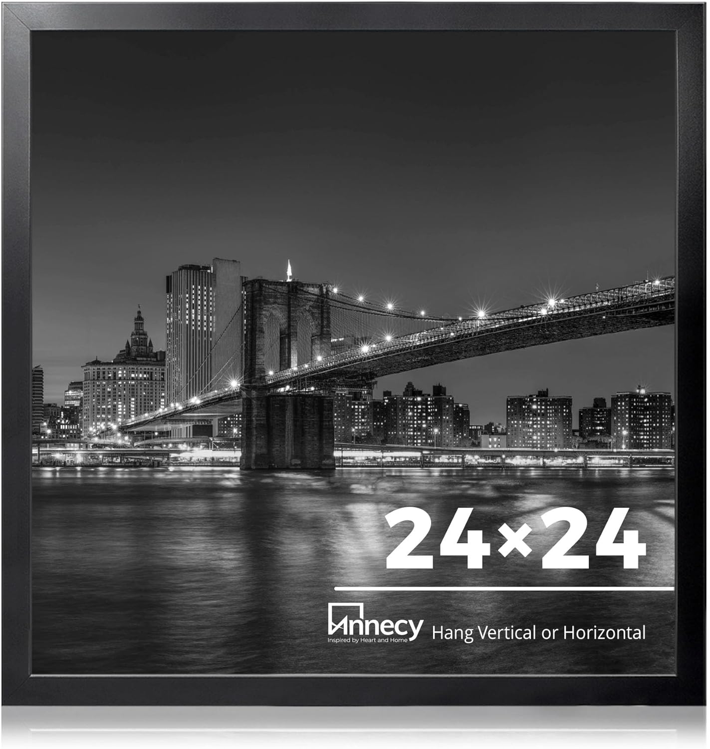 Amazon.com - Annecy 24x24 Picture Frame Black（1 Pack）, 24 x 24 Picture ...
