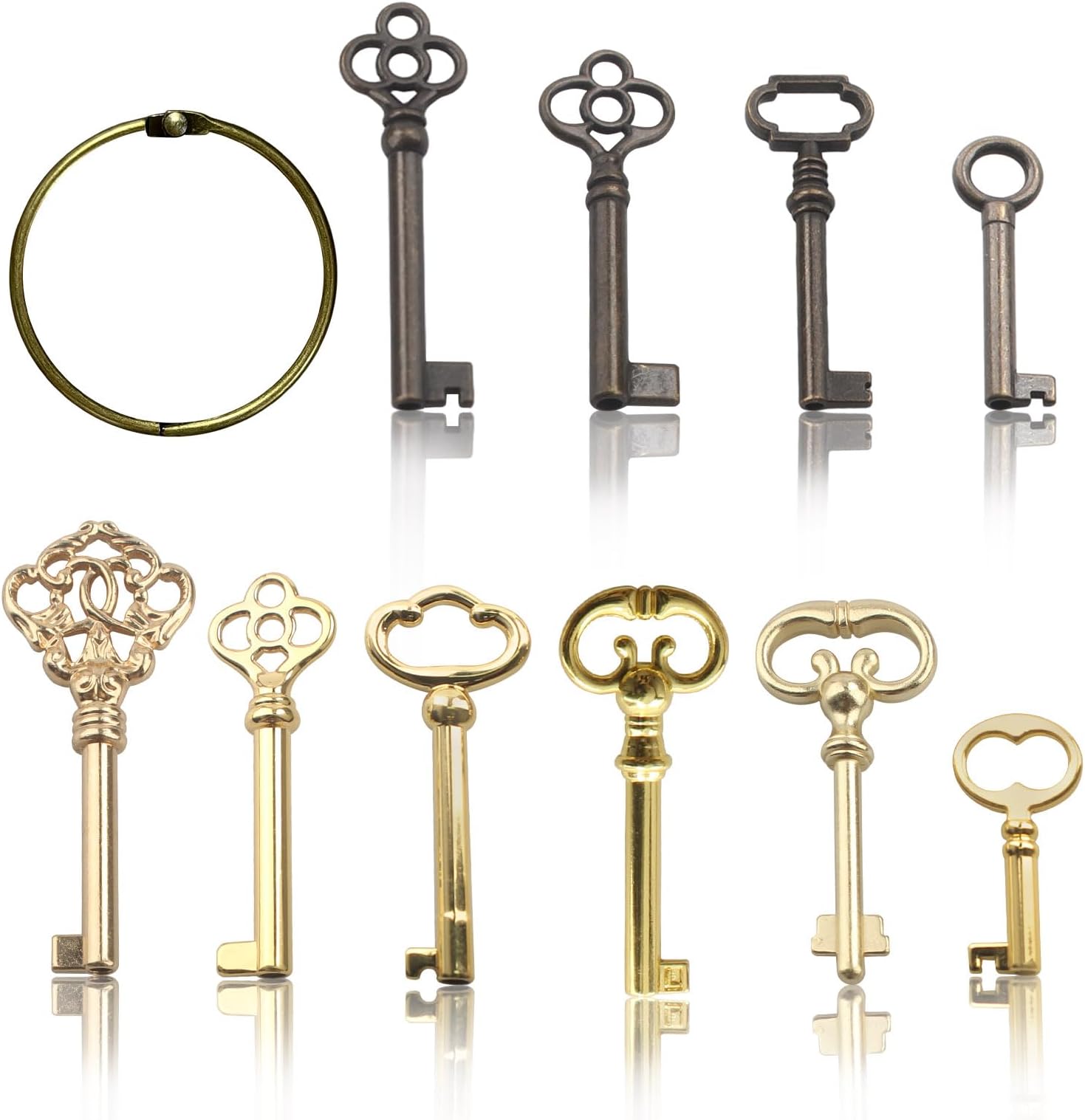 10 Pcs Skeleton Key Set,Different Types of Skeleton Keys for Antique ...