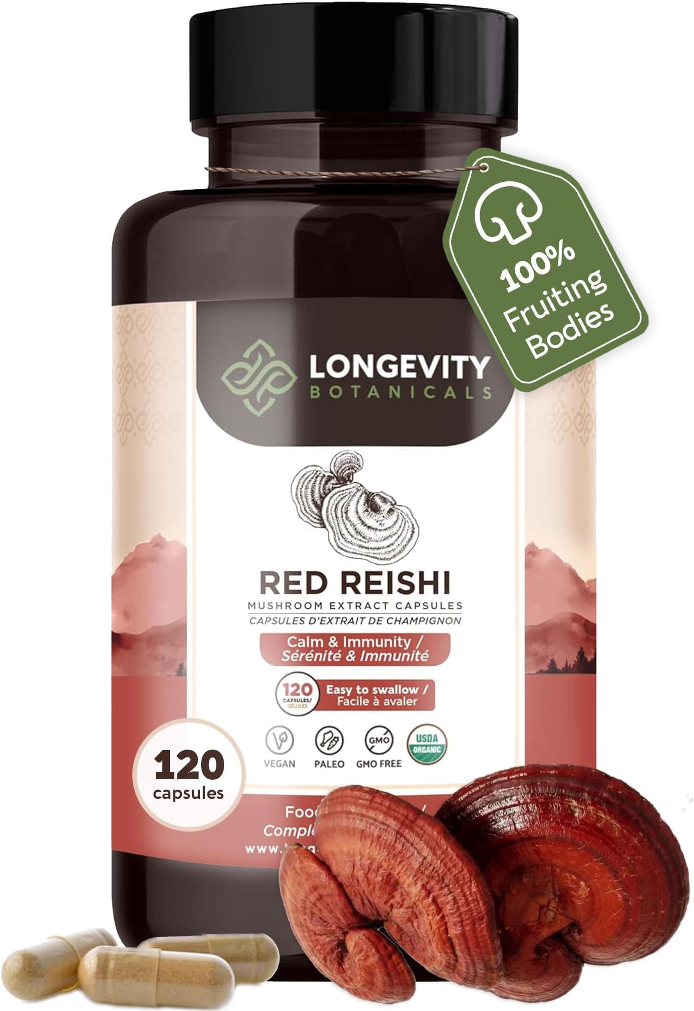 Amazon.com: Solaray Reishi Mushroom Capsules, 600 mg, 100 Count ...
