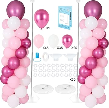 Amazon.com: Balloon Column Stand with 101 Balloons, Balloon Column Kit ...